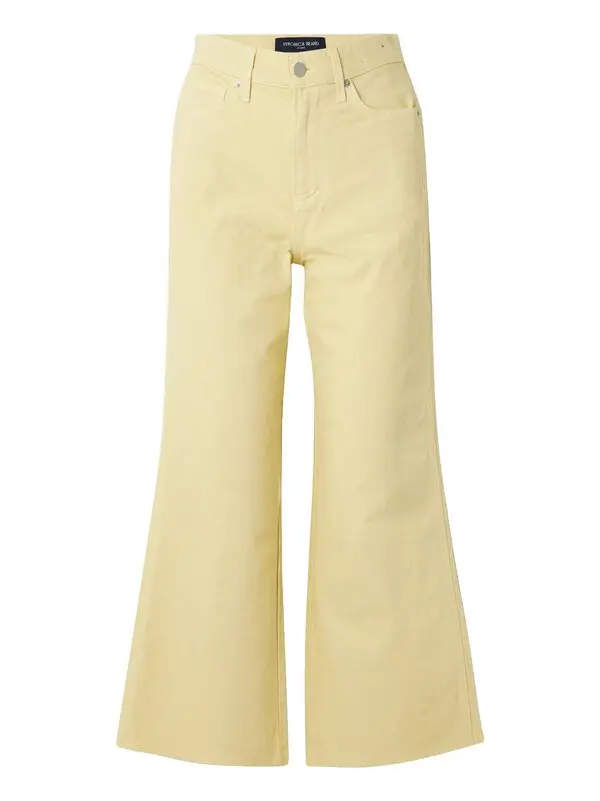 Veronica Beard Taylor High-rise Flared Jeans - Yellow