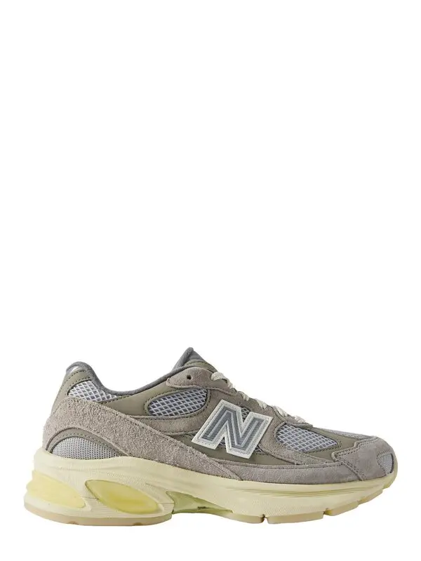 NEW BALANCE Rubber And Suede-trimmed Mesh Sneakers - Gray