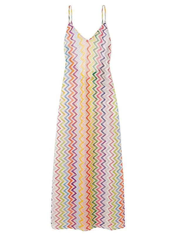 Missoni Striped Metallic Crochet-knit Maxi Dress - Multi
