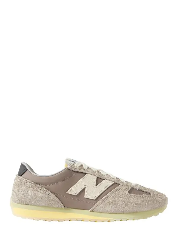 NEW BALANCE 471 Suede- And Leather-trimmed Canvas Sneakers - Brown