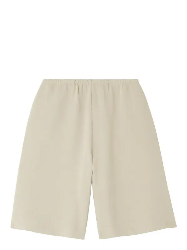 LESET Arielle City Crepe Shorts - Neutrals