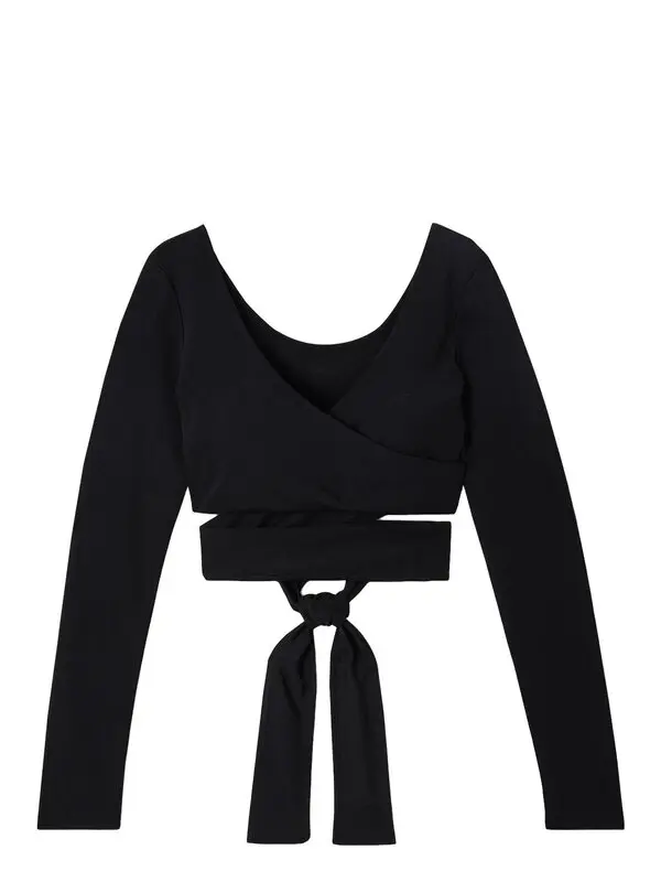 FERRAGAMO Knitted Wrap Cardigan - Black