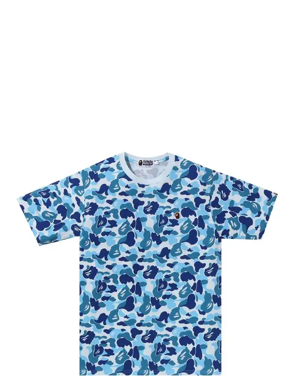 A BATHING APE Abc Camo Ape Head One Point Tee - Blue