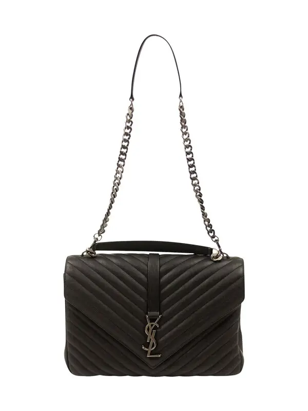 Saint Laurent Large College Chain Crossbody Bag - Black