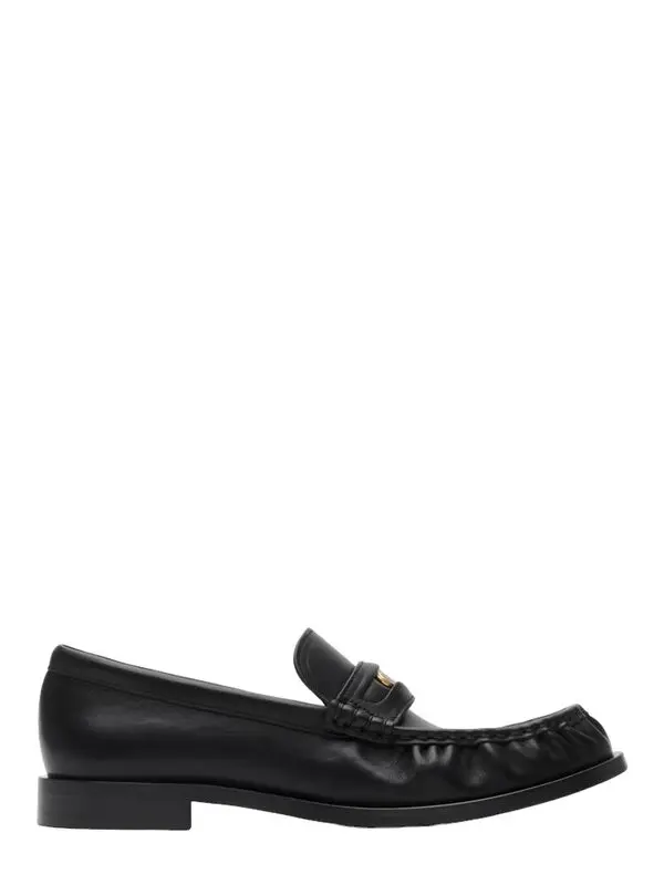 Burberry Leather Cadet Loafers - Black