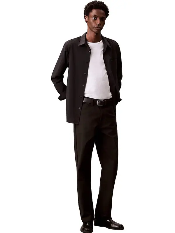 Calvin Klein Standard Straight Stretch 5-pocket Pants - Black