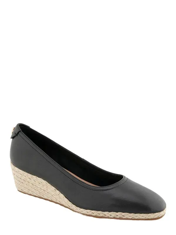 Aerosoles Roma Wedge Pump - Black Leather