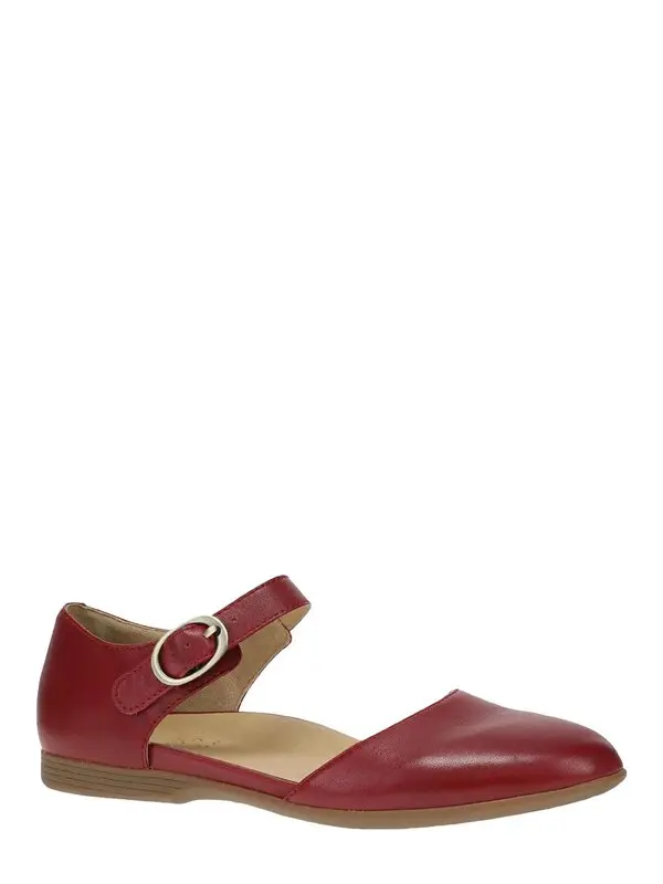 Dansko Liv Ankle Strap Flat - Red Nappa