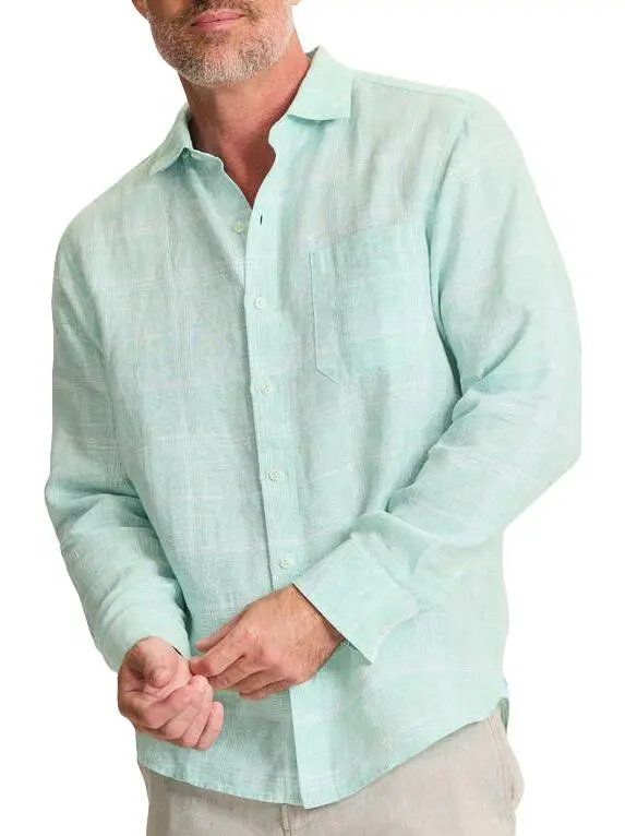 Tommy Bahama Paradiso Plaid Linen Button-up Shirt - Sprite