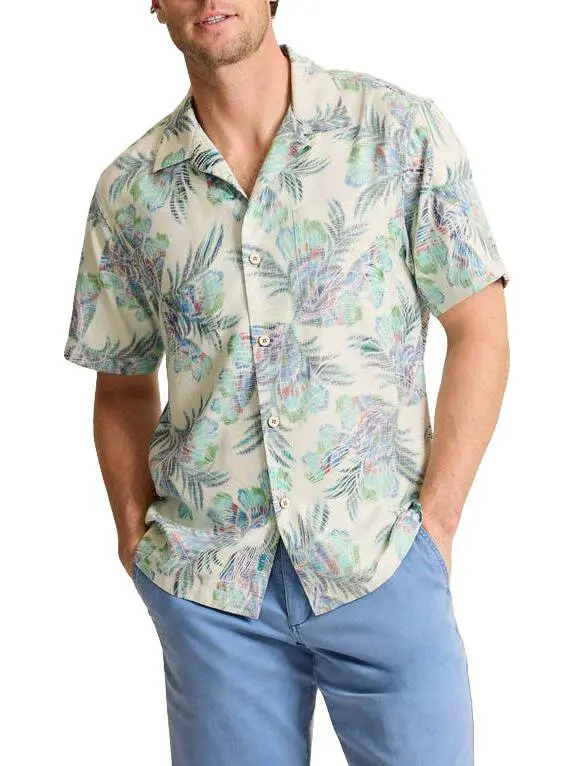 Tommy Bahama Mirante Mirage Performance Camp Shirt - Vanilla Ice