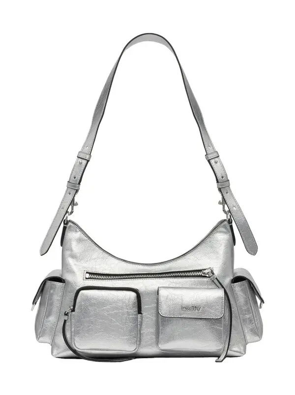 Dkny Freda Large Shoulder Bag - Silver