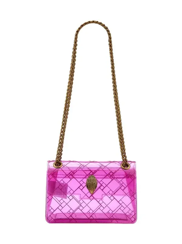 Kurt Geiger Mini Kensington Vinyl Crossbody Bag - Bright Pink