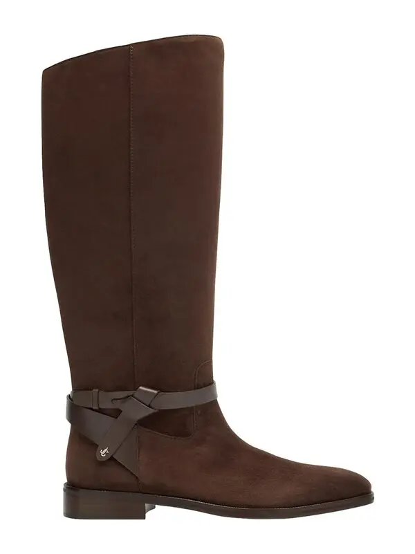 JIMMY CHOO Lawton Suede Knee-high Boots - Brown