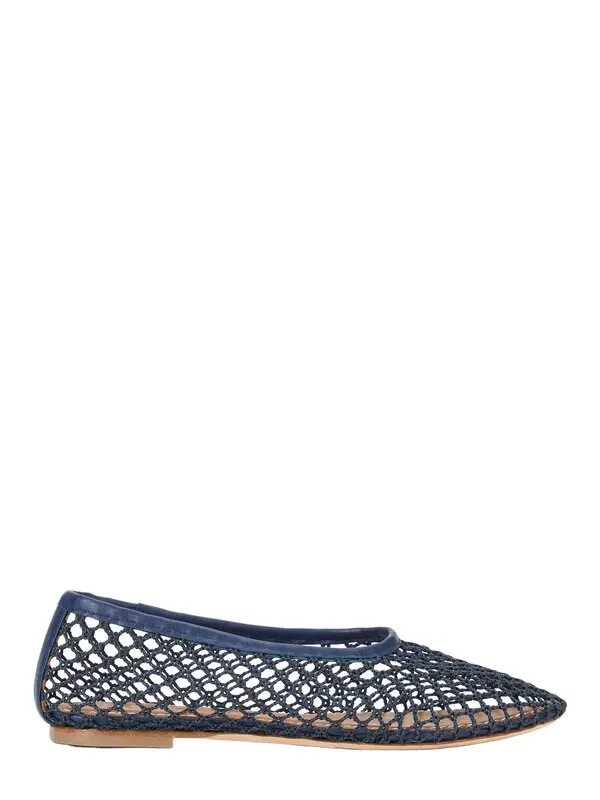 Staud Alba Net Ballet Flats - Navy
