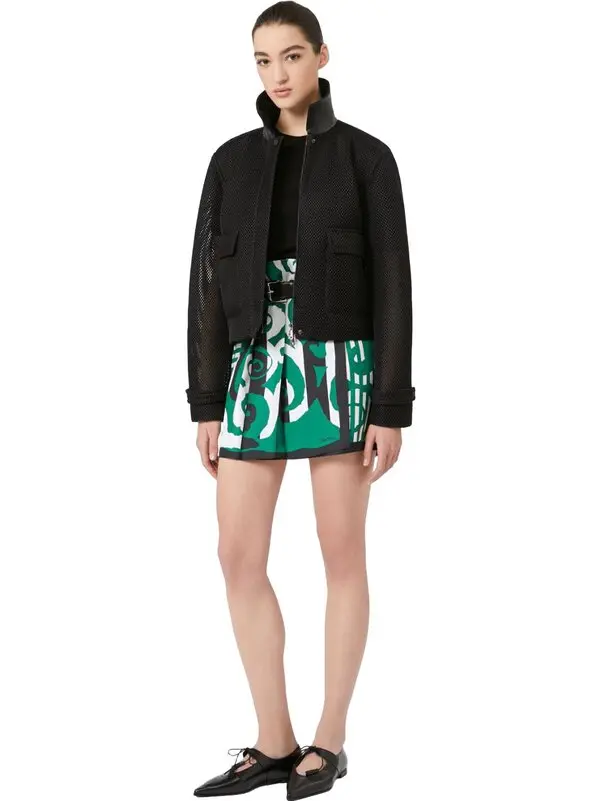 Max Mara Printed Twill Mini Skirt - Silk