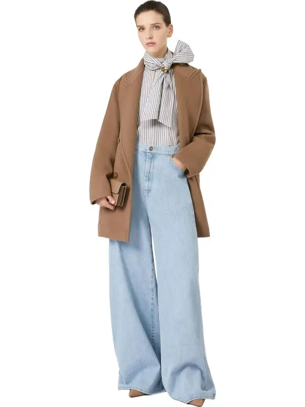 Max Mara Wide-leg Denim Jeans - Light Blue