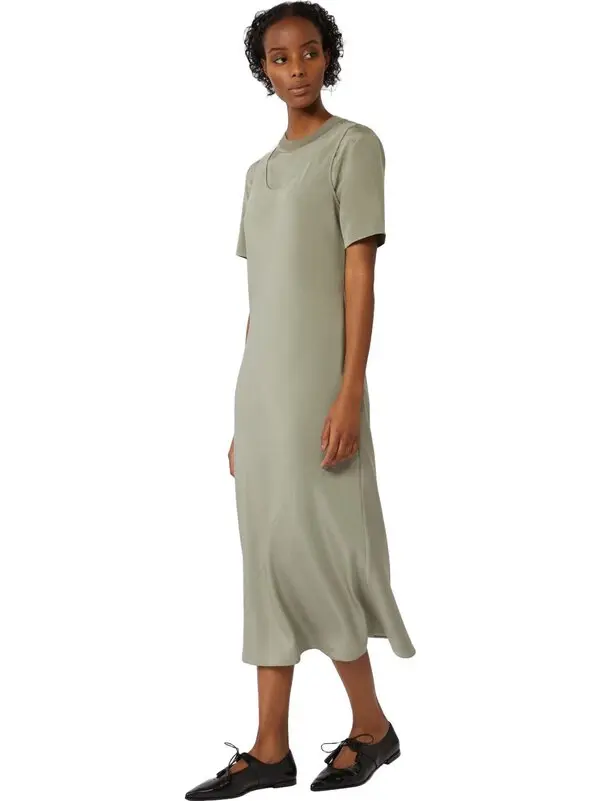 Max Mara Crêpe De Chine Midi Dress - Sage Green