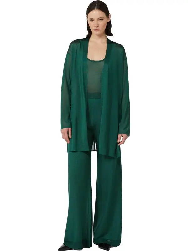 Max Mara Viscose Yarn Wrap Cardigan - Emerald