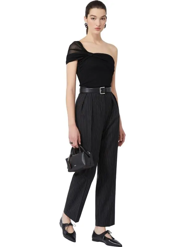 Max Mara Viscose Mesh Top - Black