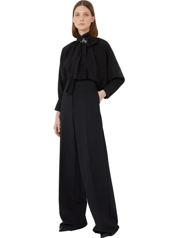 Max Mara Compact Jersey Trousers - Black