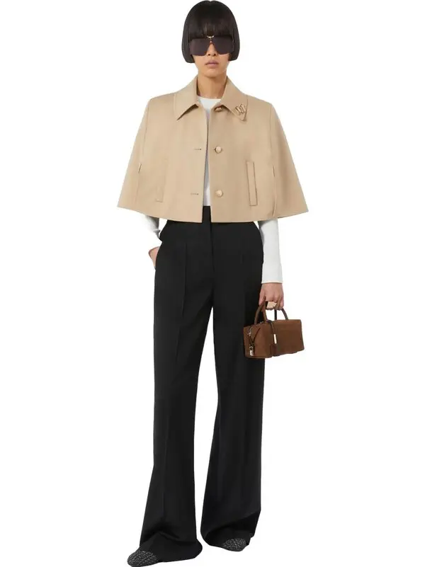 Max Mara Cropped Water-repellent Cape - Sand