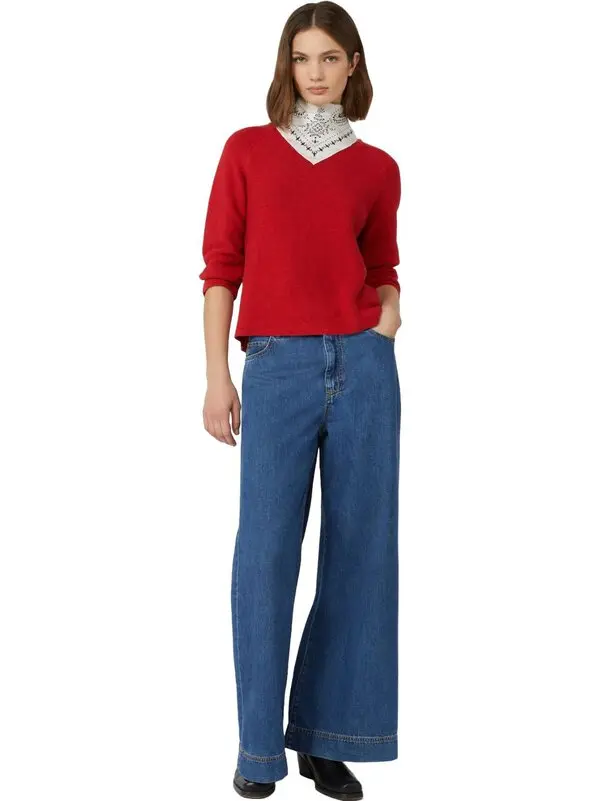 Max Mara Cotton Yarn Sweater - Red