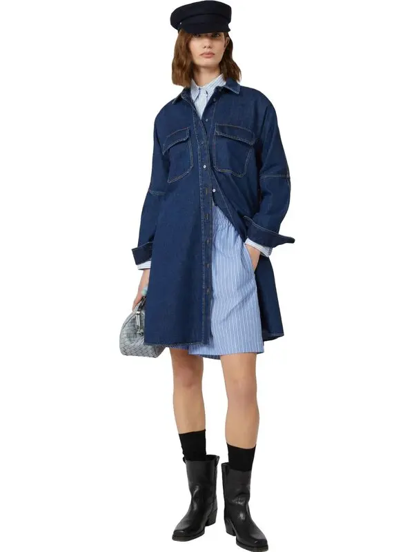 Max Mara Denim Shirt Dress - Navy