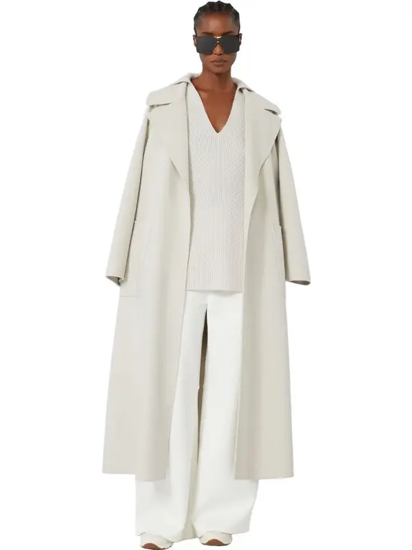 Max Mara Wool Wrap Coat - Ivory