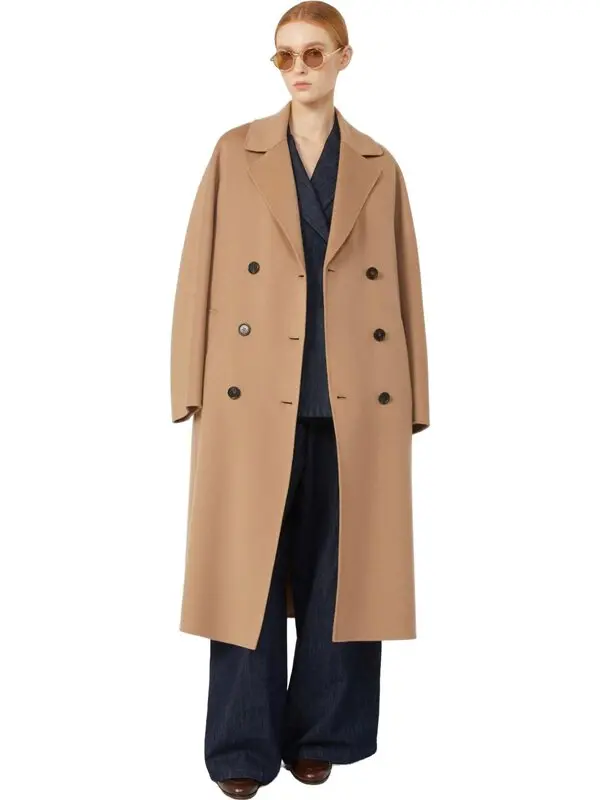 Max Mara Double-breasted Wool Coat - Beige