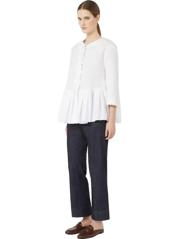 Max Mara Stretch Denim Flare Trousers - Midnightblue
