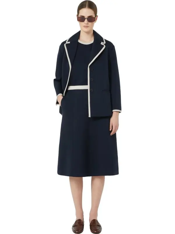 Max Mara Viscose Jersey Jacket - Navy