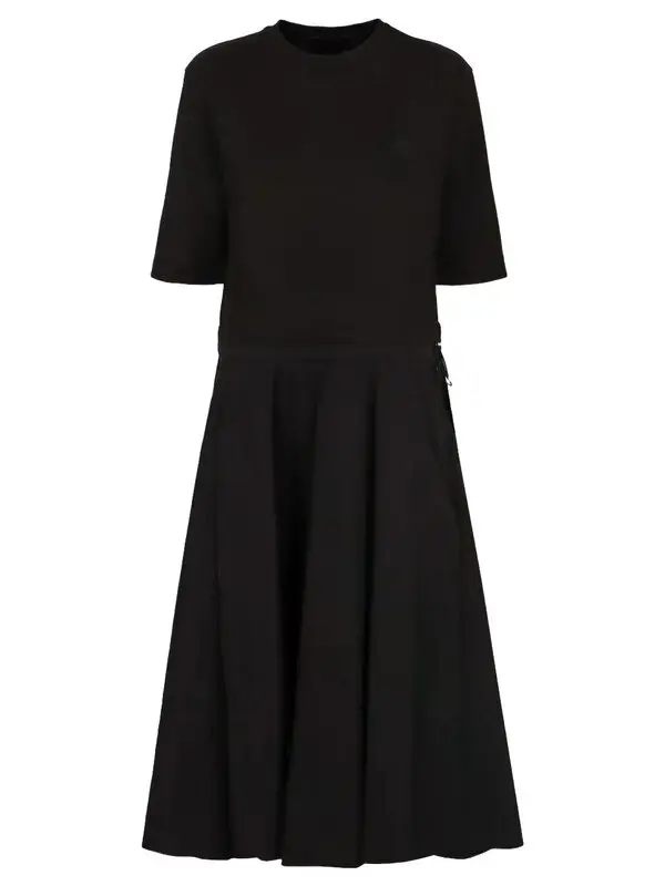 Moncler Midi T-shirt Dress - Black