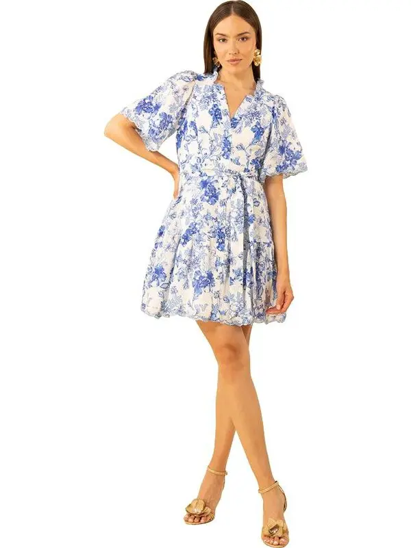 Hale Bob Emmalyn Linen Dress - Blue