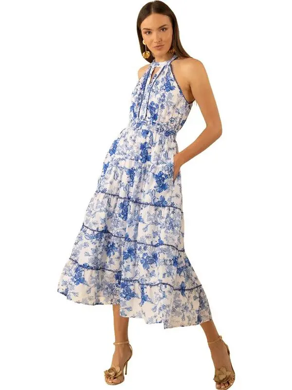 Hale Bob Denver Voile Dress - Blue