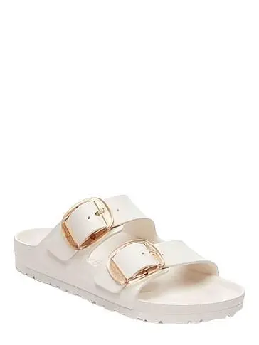 Pink Arizona Eva Big Buckle Slide - White,ivory