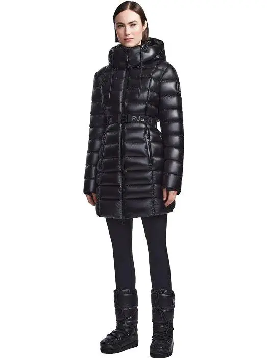 Rudsak Mid-length Quilted Down Jacket - Black