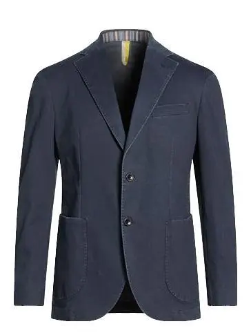 HARMONT & BLAINE Single-breasted Solid Color Blazer - Navy
