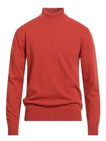 DANIELE FIESOLI Turtleneck Wool Cashmere Sweater - Rust