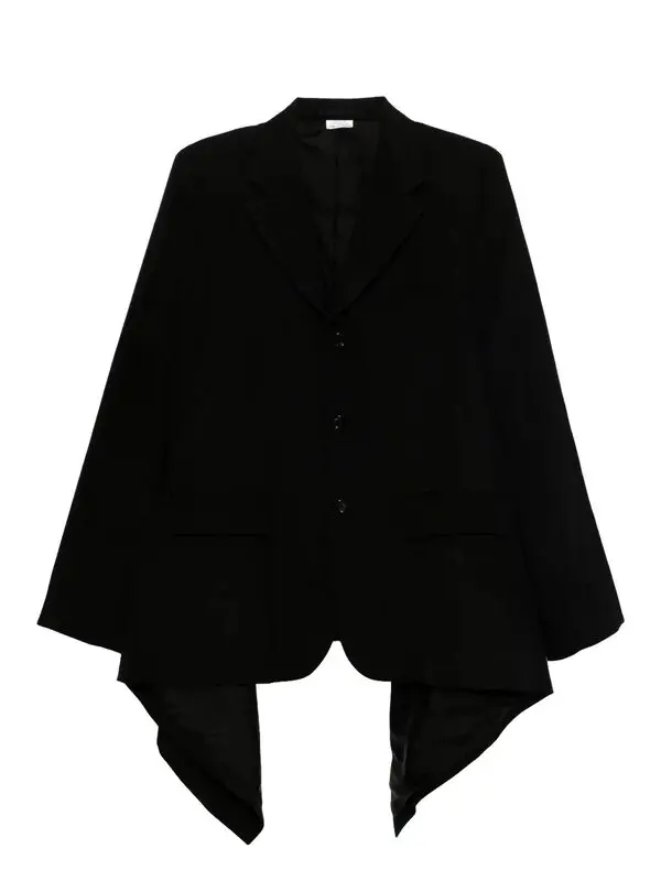 Comme Des Garçons Asymmetrical Hem Blazer - Black