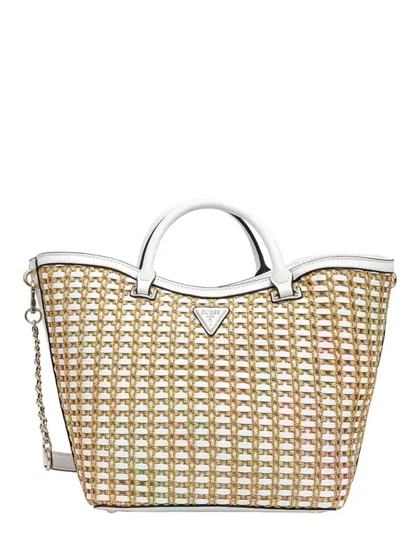 Guess Atalia Woven Tote - Neutrals