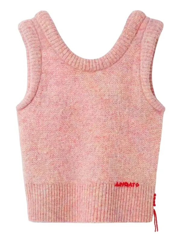 Axel Arigato Anna Cropped Sleeveless Vest - Pink