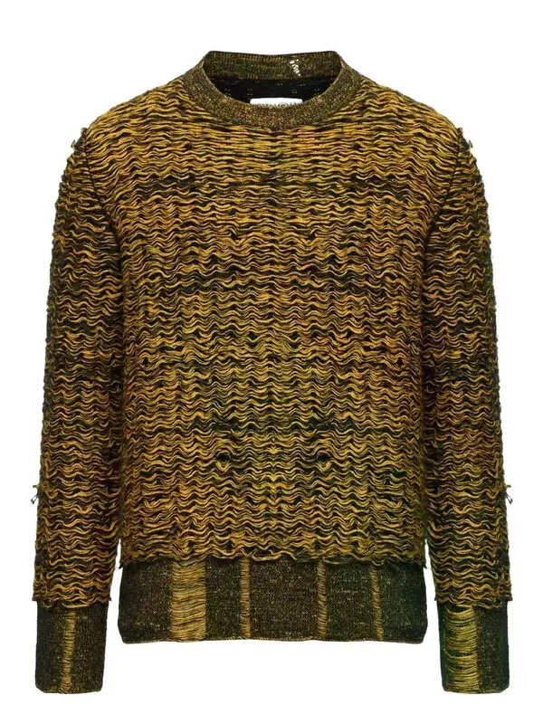 MAISON MARGIELA Textured Crew-neck Sweater - Brown