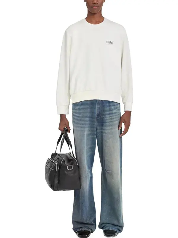 MAISON MARGIELA Logo-patch Sweatshirt - White