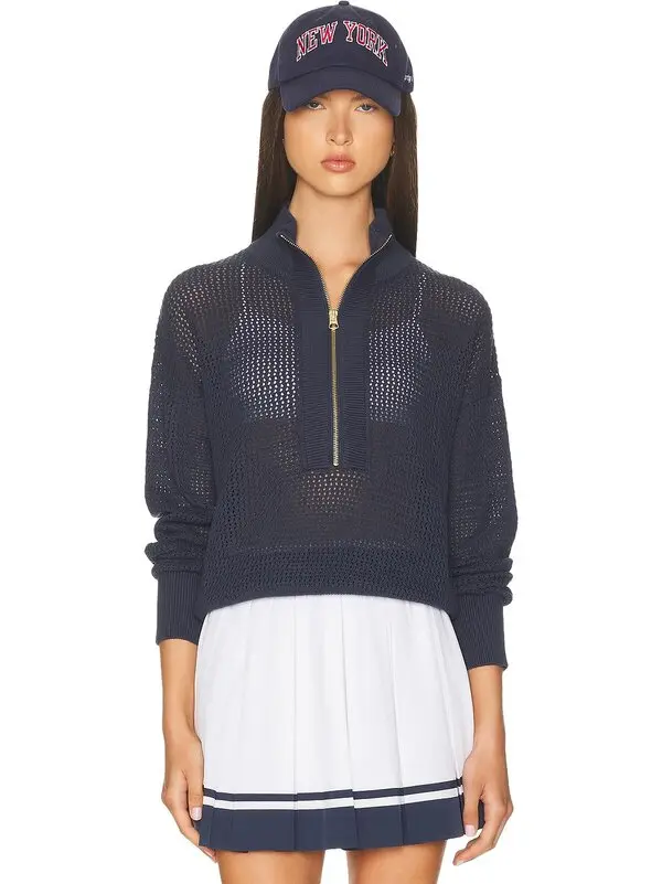 Varley Aurora Half Zip Knit Sweater - Blue Nights