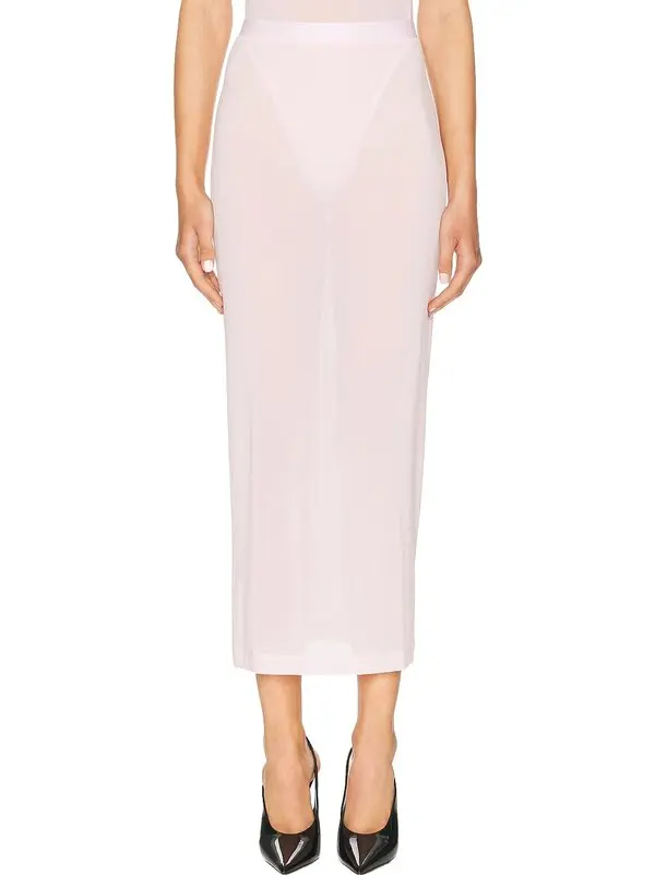 Wardrobe.NYC Sheer Tube Skirt - Blush