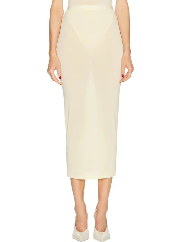 Wardrobe.NYC Sheer Tube Skirt - Butter