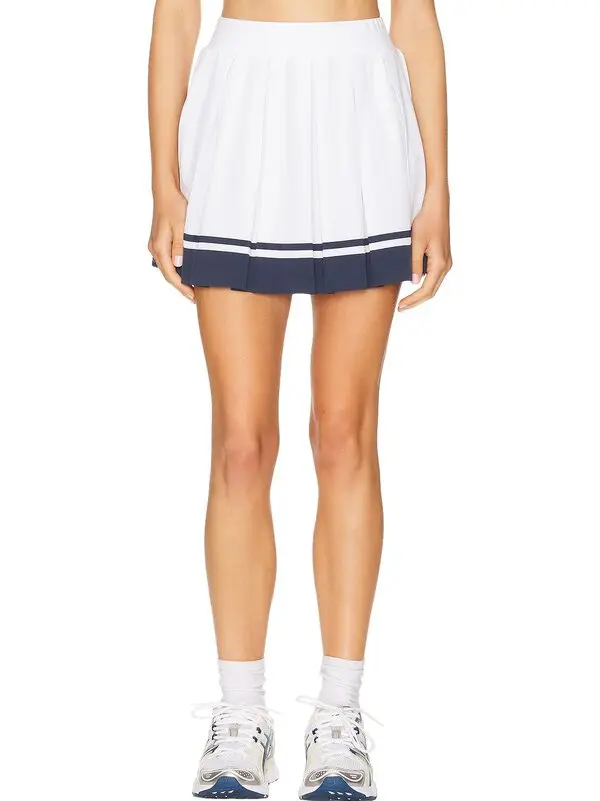 Varley Mariam Midrise 14.5" Skort - White & Blue Nights