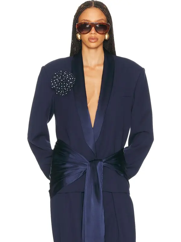 HELSA The Tux Blazer In Wool - Navy