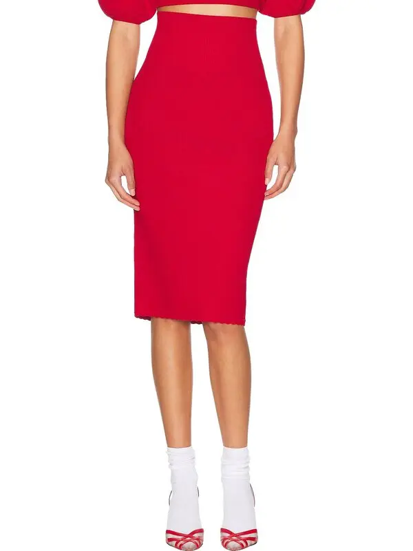 HELSA Luella Midi Skirt - Red