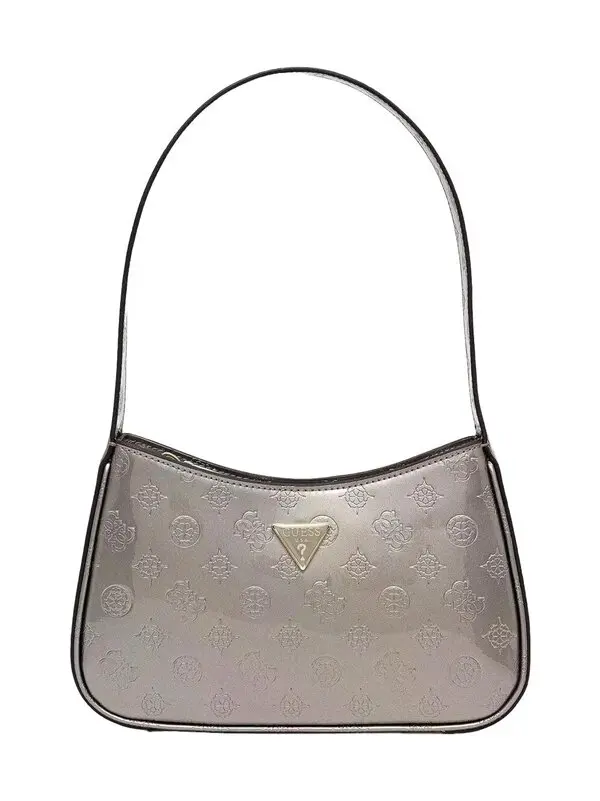 Guess Monogram-debossed Shoulder Bag - Grey